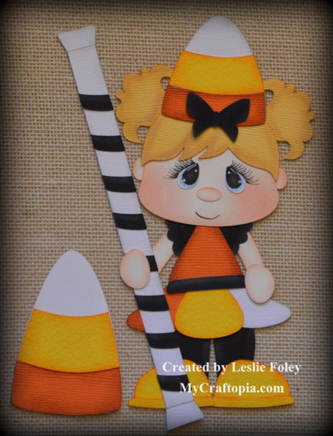 Personalized Girl Dress up Candy Corn Premade Halloween Scrapbooking ...