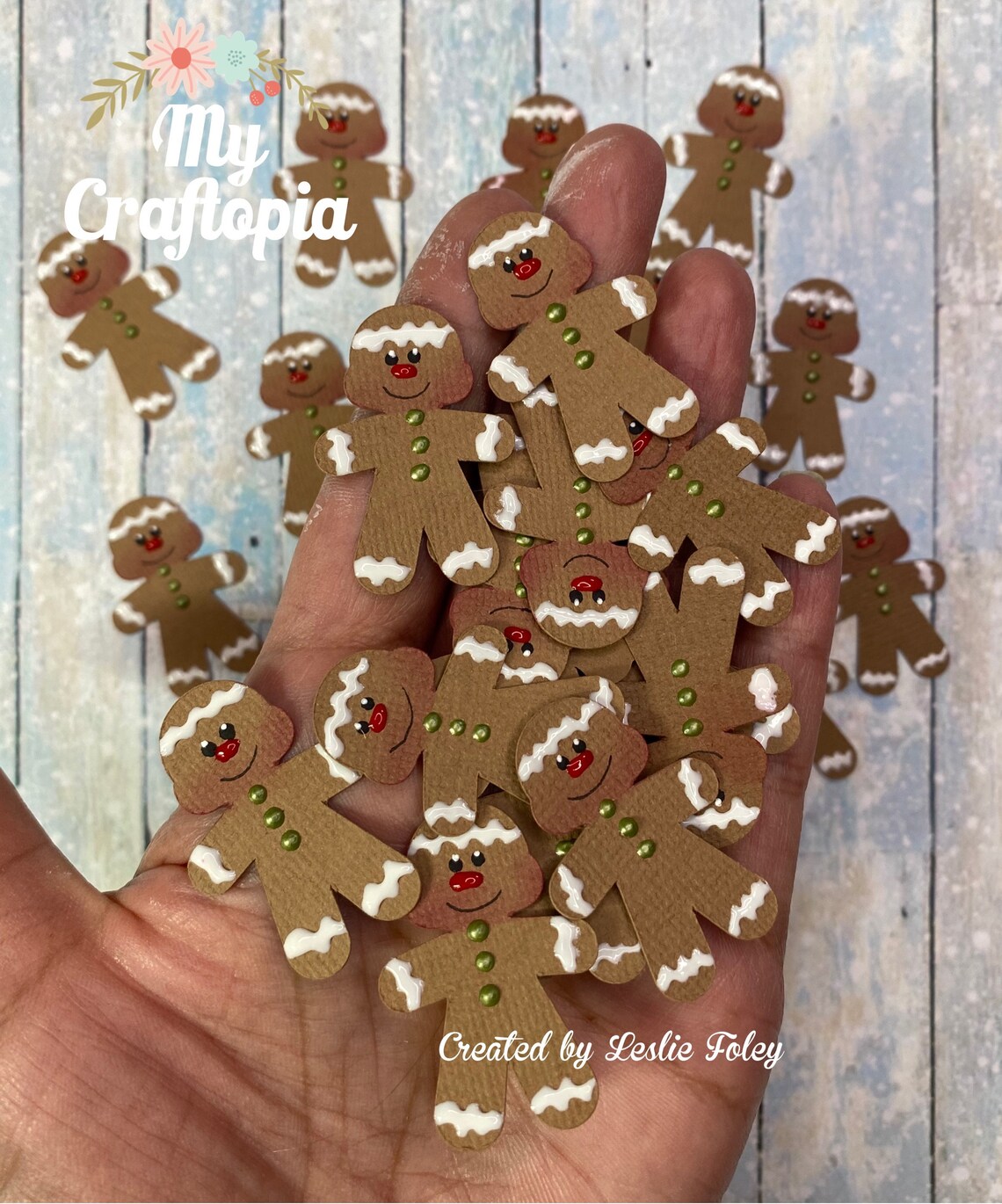 Mini Gingerbread Man Christmas Cookies Premade Scrapbooking ...