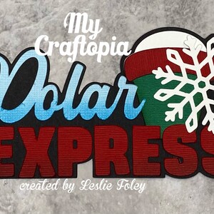 Christmas Polar Express Santa Premade Scrapbooking Embellishment Paper ...
