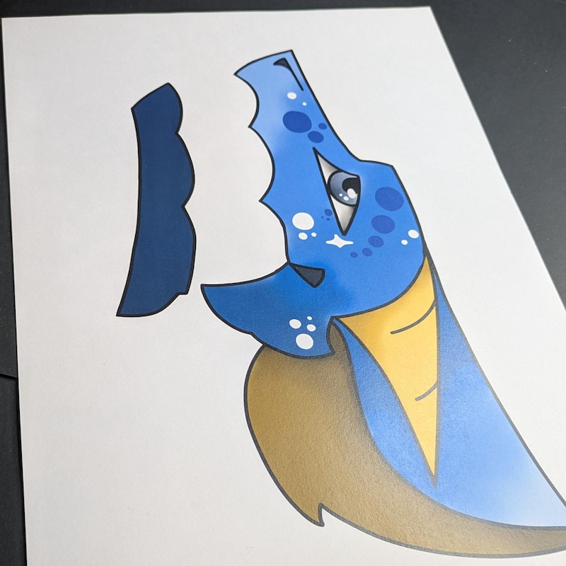 Dragon Puppet Paper Ideas - Etsy