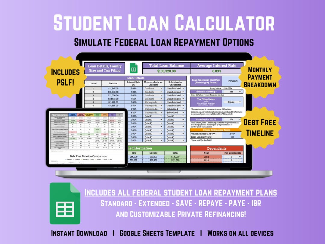 Student Loan Repayment Calculator | Federal Loan Plans & Forgiveness ...