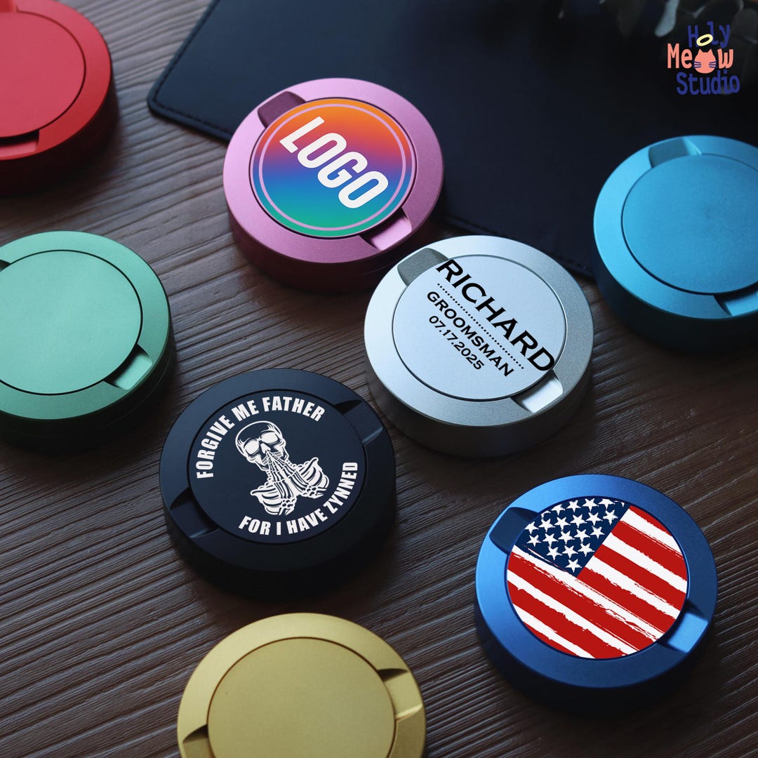 Custom Printed Metal Snus Container, Aluminum Nicotine Pouches Can Tin ...