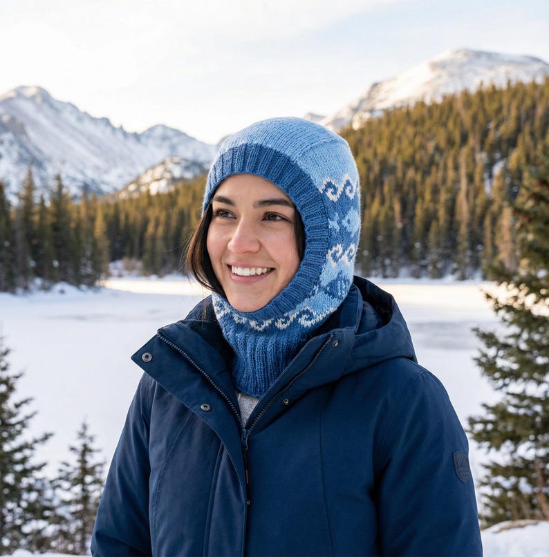 Fish Balaclava Knitting Pattern PDF, Adult Winter Hood, Stranded ...