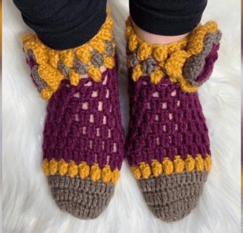 Handmade Crochet Slippers PDF Pattern Bundle – Women’s Cozy House Shoes ...