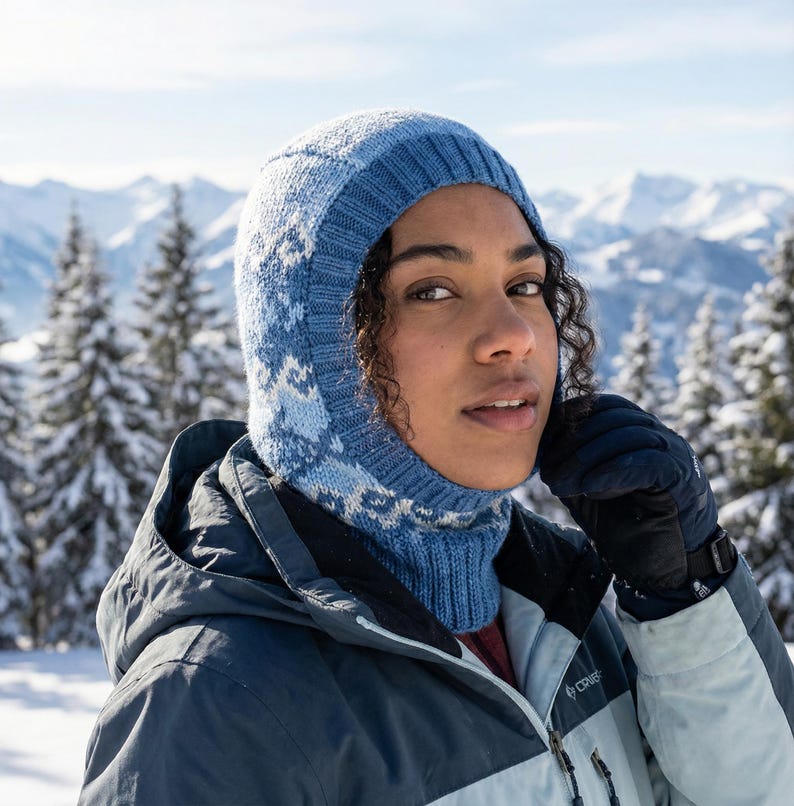 Fish Balaclava Knitting Pattern PDF, Adult Winter Hood, Stranded ...