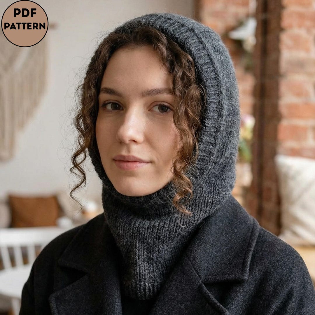 Notorious Hood Knitting Pattern PDF | Hooded Cowl Pattern | One Size ...