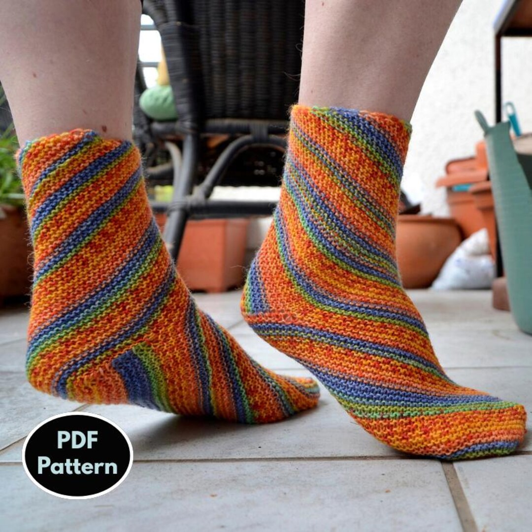 Easy Knit Socks Pattern PDF – Beginner-friendly, Cozy & Simple Sock ...