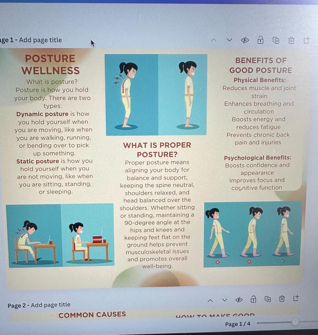 Posture Wellness Poster - Etsy