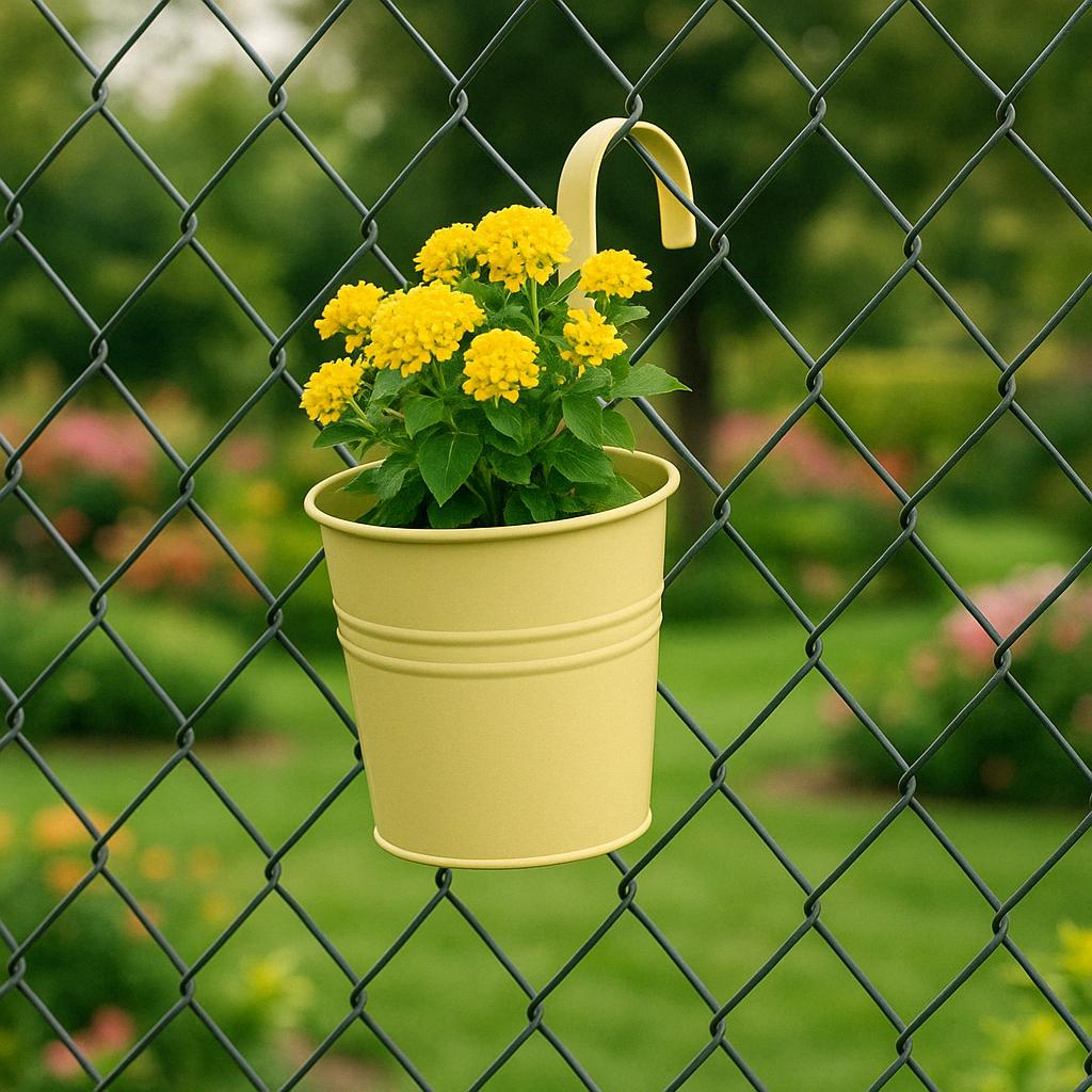 Metal Hanging Plant Pot: Colorful Outdoor Garden Decor - Etsy