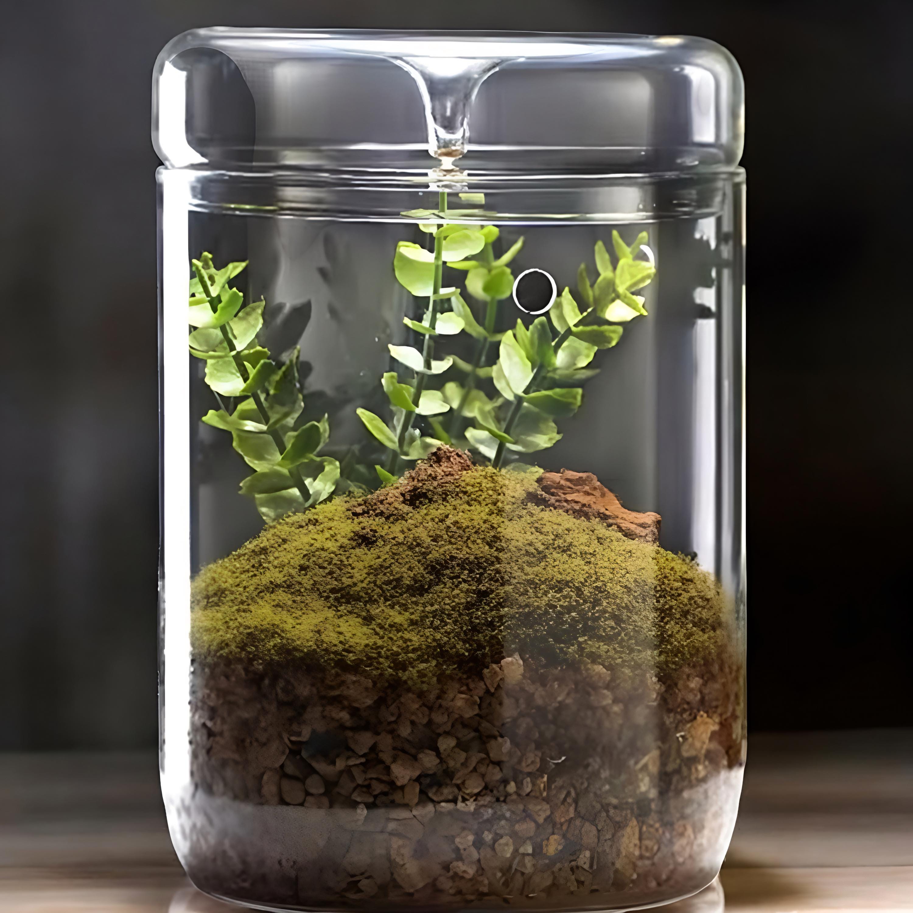 JAMJAR Glass Terrarium: Vented Moss & Rainforest Micro Garden - Etsy