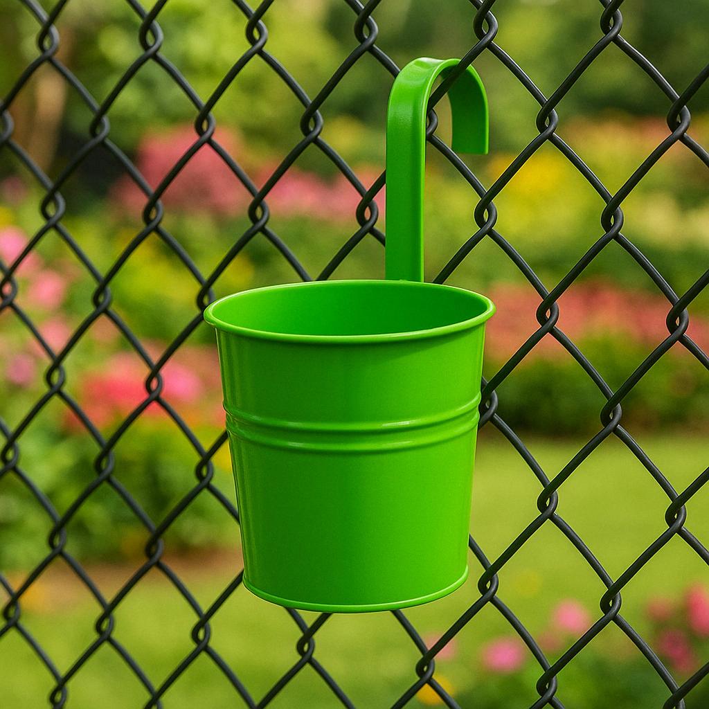 Metal Hanging Plant Pot: Colorful Outdoor Garden Decor - Etsy
