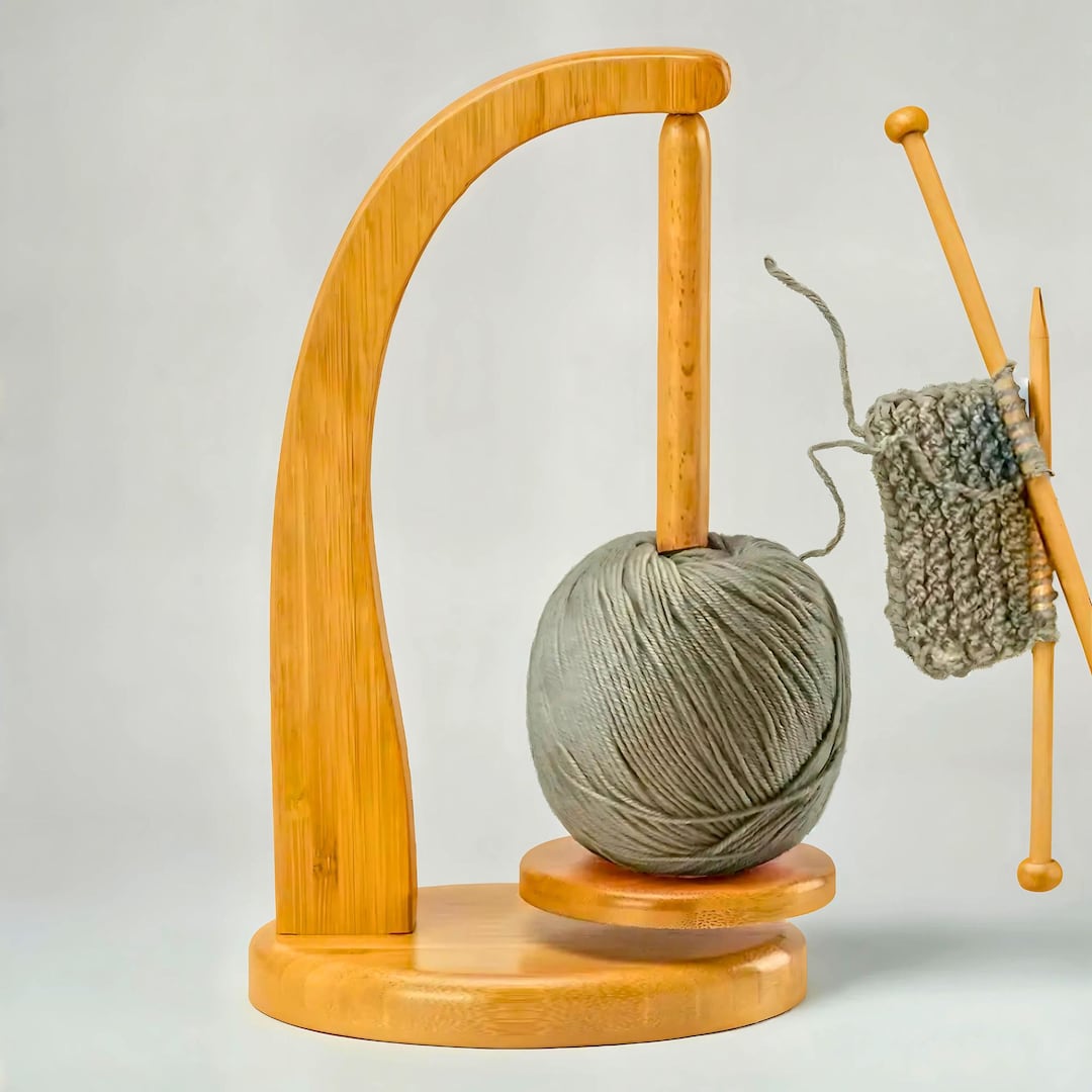 Magnetic Yarn Ball Wooden Holder for Knitting Crochet - Etsy