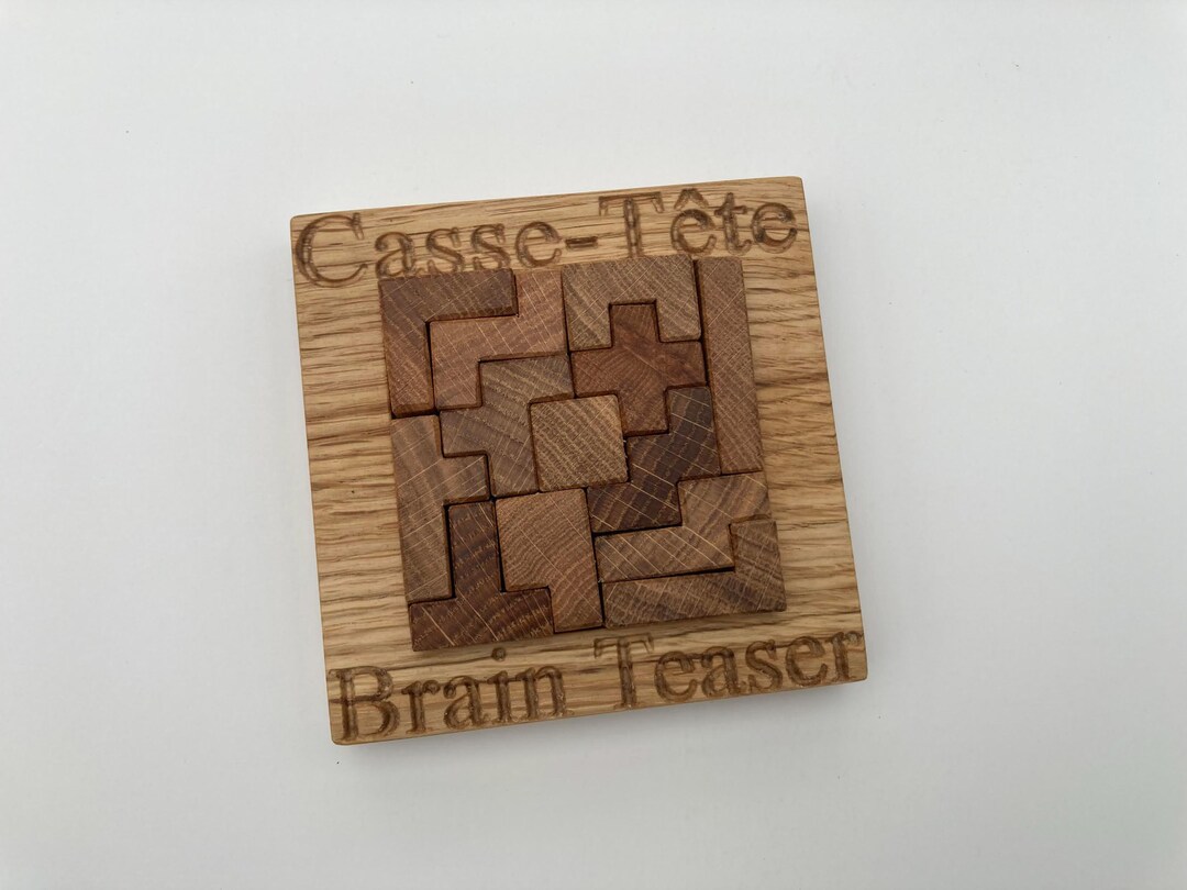 Challenging Little Puzzle,brain Teaser,casse-tete,solid French Oak ...