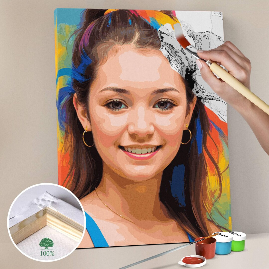 Color by Number Kit Custom Photo Painting DIY Wall Art Perfect ...