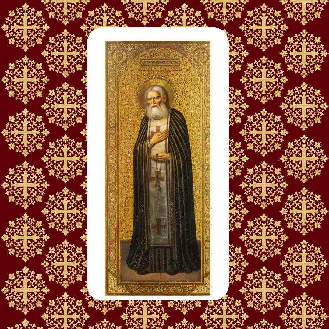 Saint Seraphim of Sarov Icon – Orthodox Wonderworker, Spiritual Father ...