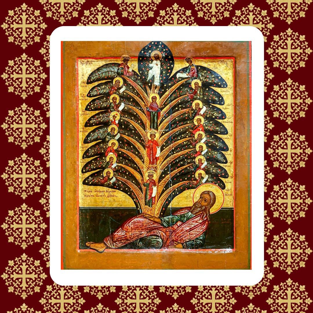 Icon of the Tree of Jesse (root of Jesse, Vine of Jesse) – Mirovlitissa ...