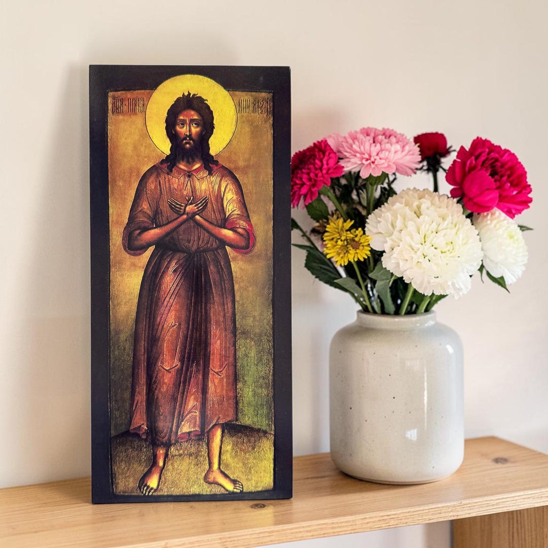 Saint Alexius (alexey), the Man of God. Wooden Orthodox Icon. Wooden ...