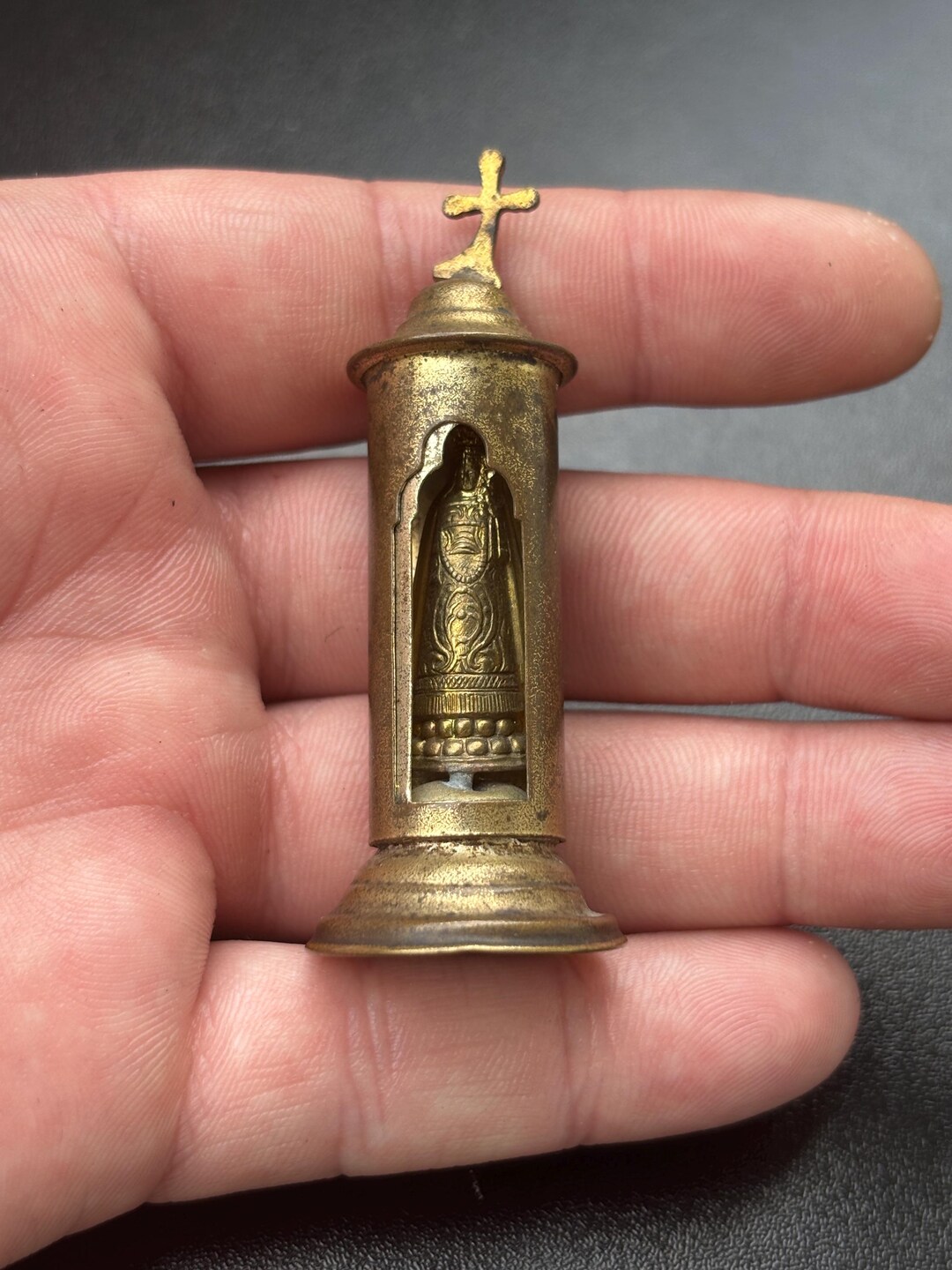 Antique French Copper Pocket Altar: Virgin Mary Reliquary, 1800s - Etsy