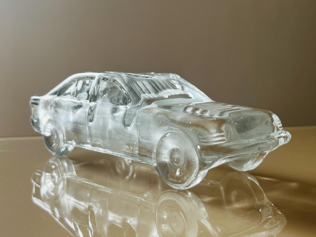 Glass Machine Mercedes Lead Crystal Vintage Crystal Glass Model Car ...