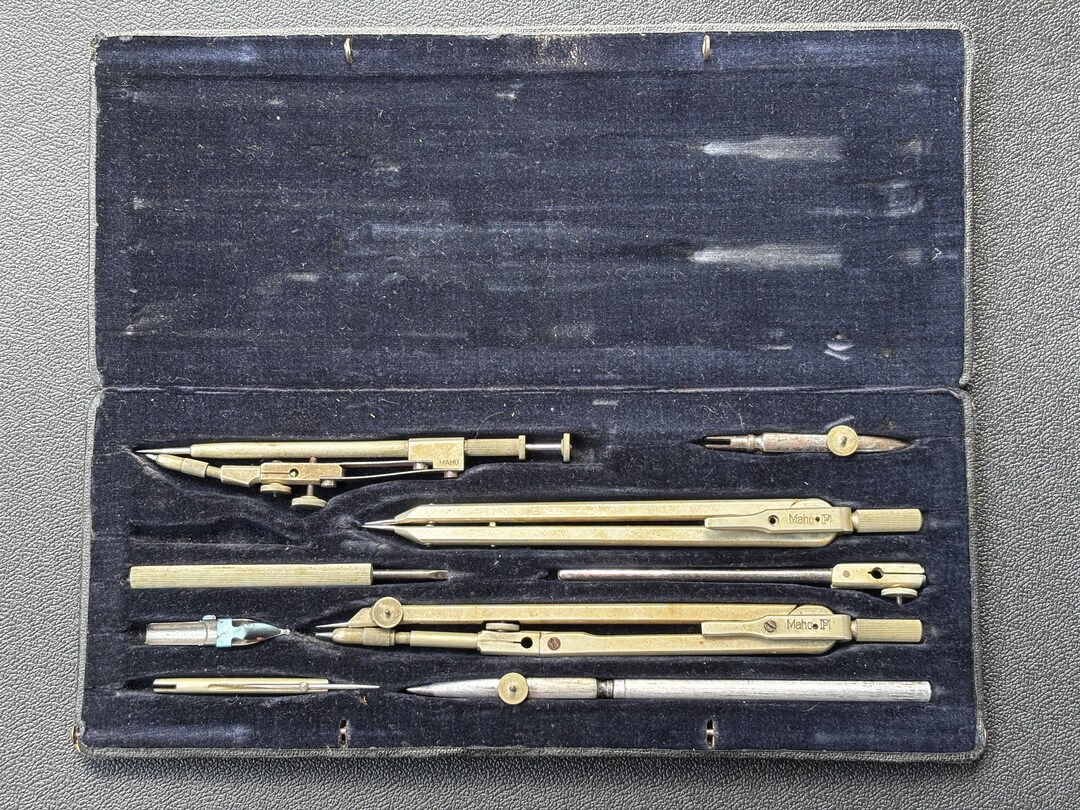 Vintage MAHO Drafting Compass Set – German Precision Drawing Tools ...