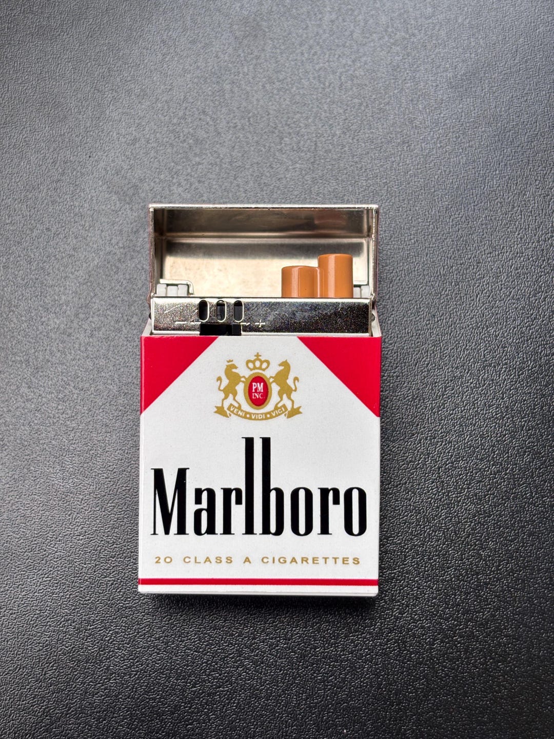 Marlboro Lighter, Vintage 80s 90s, Pack of Marlboro Cigarettes, Brown ...