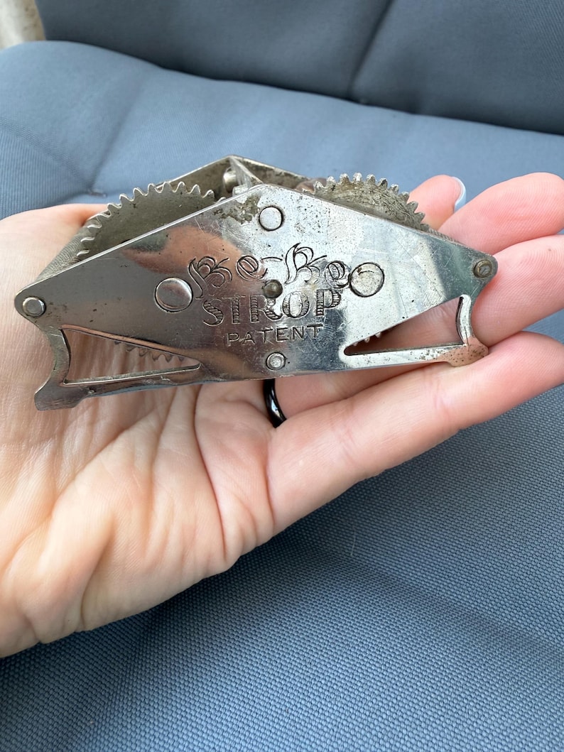 RARE - Antique German Razor Blade Sharpener Stropper Be-be Strop ...