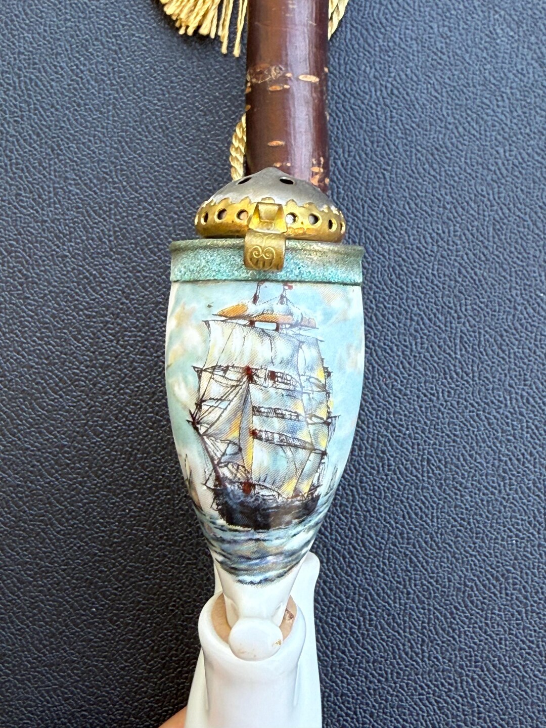 Vintage German Tobacco Pipe Amboina Root Antler Wood Antique Hunting ...