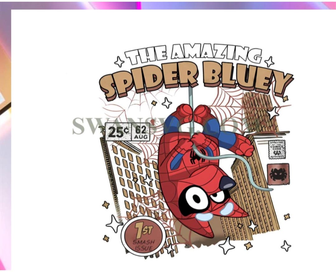 Bluey Spider Man Across the Spider-verse Png - Etsy