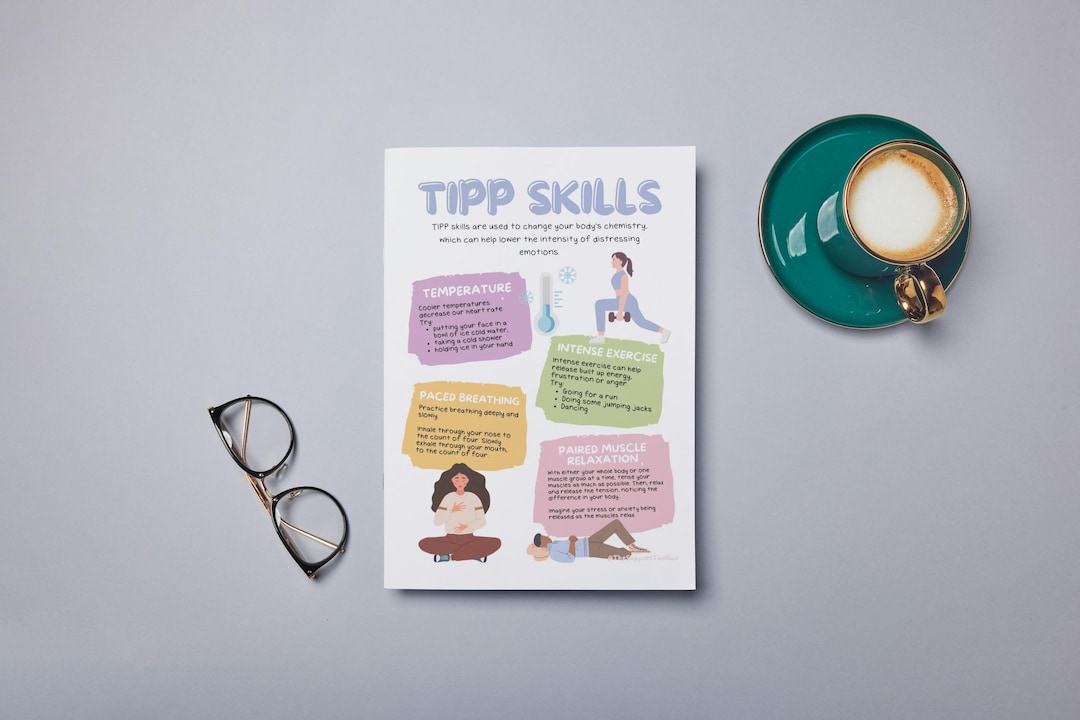 DBT TIPP Skills Printable - DBT Distress Tolerance - Etsy
