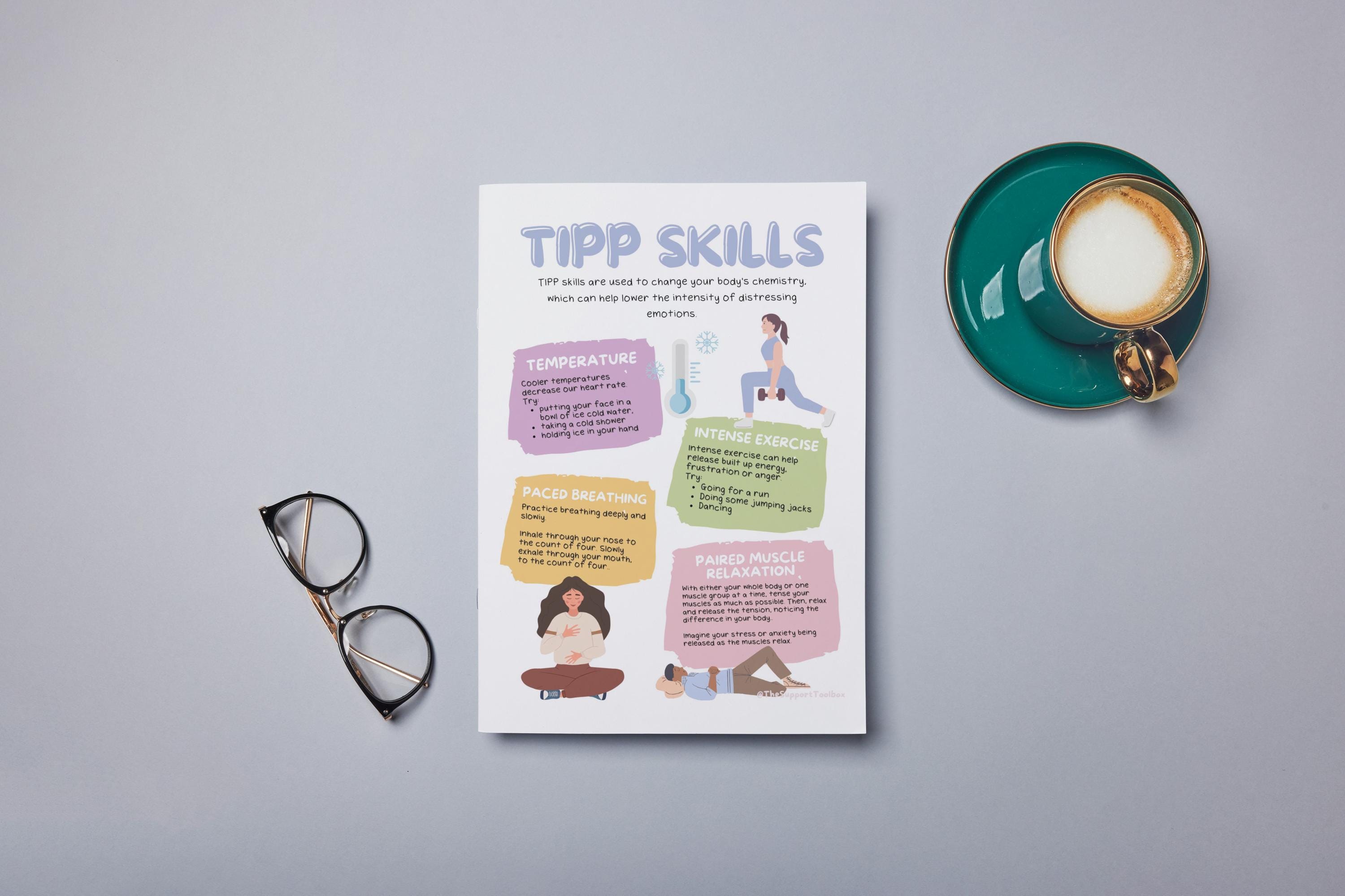 DBT TIPP Skills Printable - DBT Distress Tolerance - Etsy