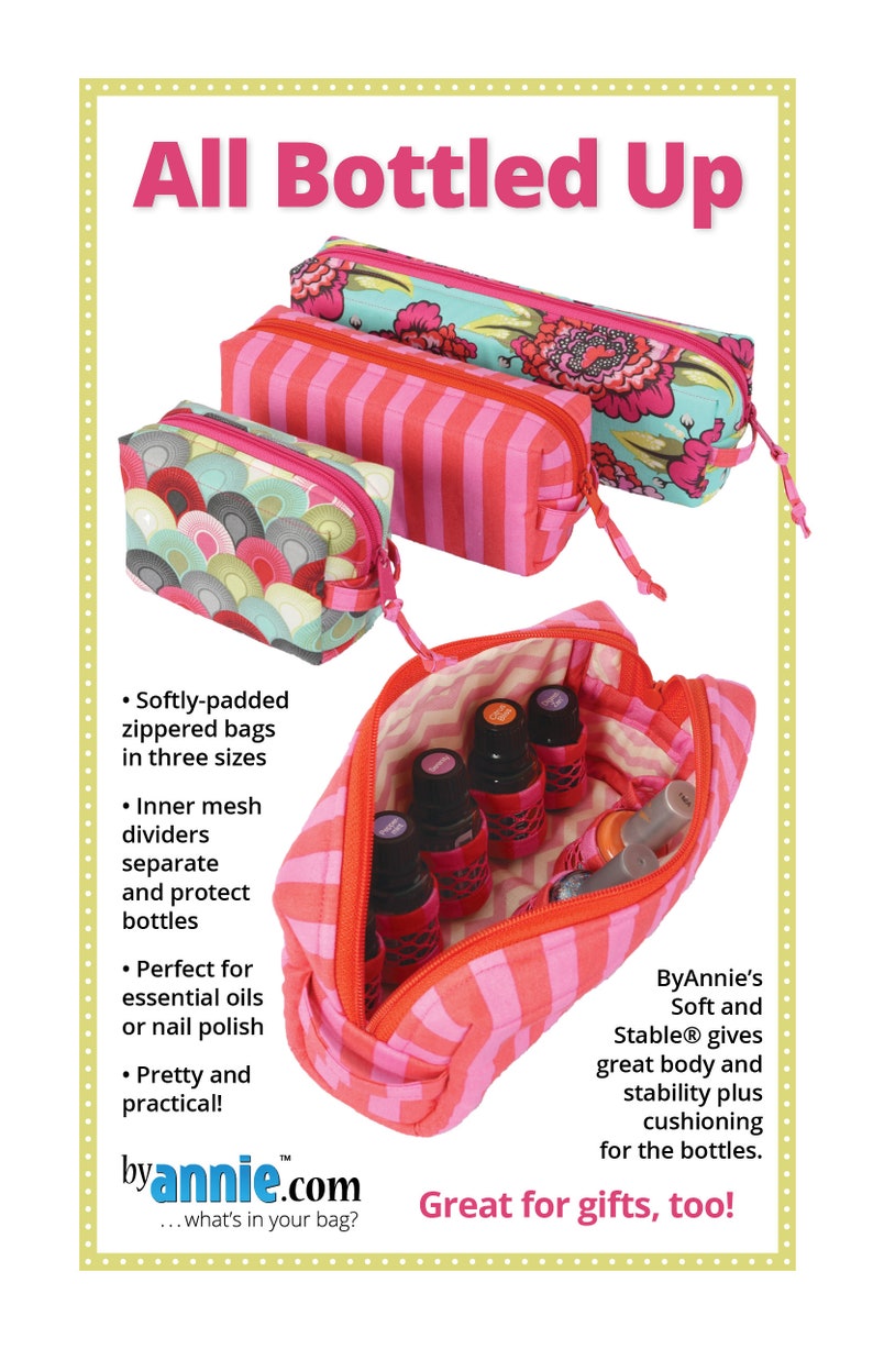 All Bottled up Pattern Byannie Paper Pattern Cosmetic - Etsy