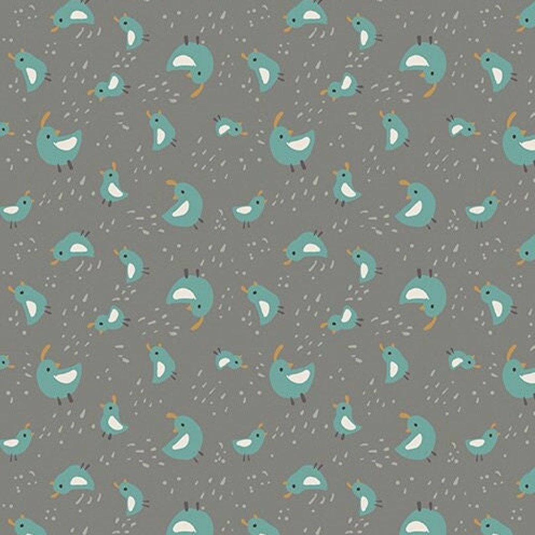 LAMINATED Cotton Fabric by the Yard Elmer & Eloise Quail by Riley Blake ...