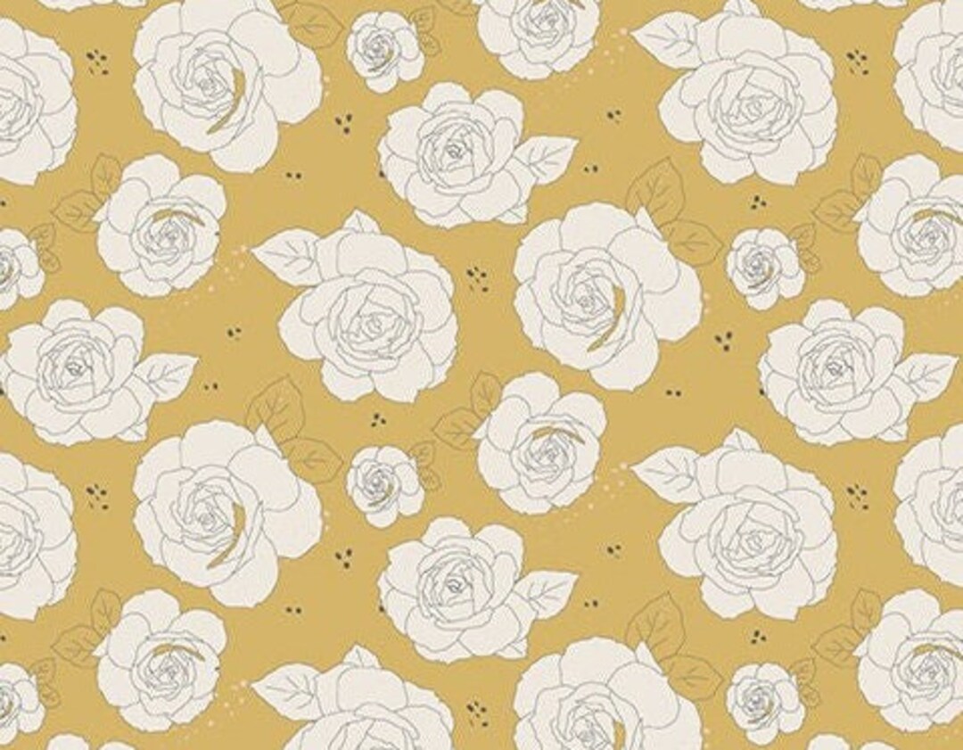 18" X 41" LAMINATED Cotton Fabric by Riley Blake Designs, Flower Lines ...