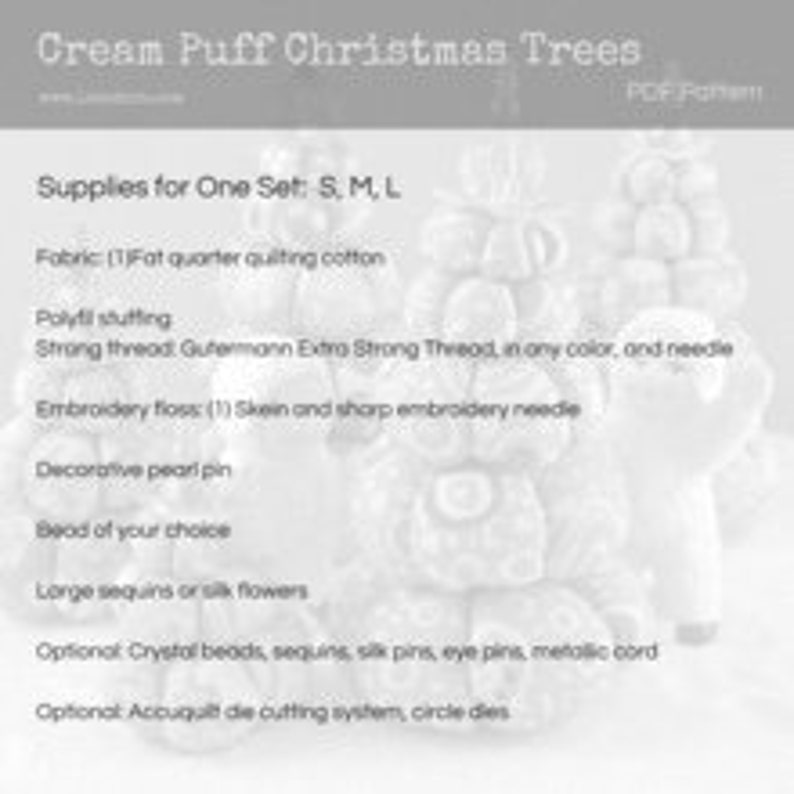 Cream Puff Christmas Trees, Paper Pattern, No Sewing Machine, by La ...