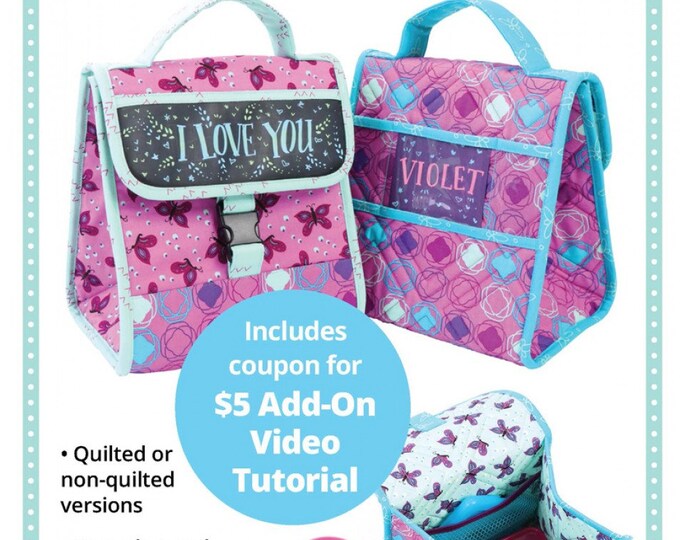 Grab Some Grub 2.0, Pattern, Lunch Bag, Brown Bag, DIY, Make Your Own ...