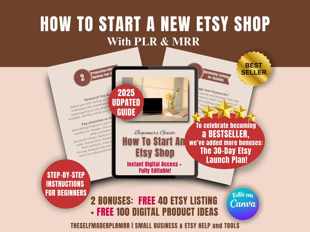 How to Start a New Etsy Shop Guide, New Etsy Seller Checklist, Etsy ...
