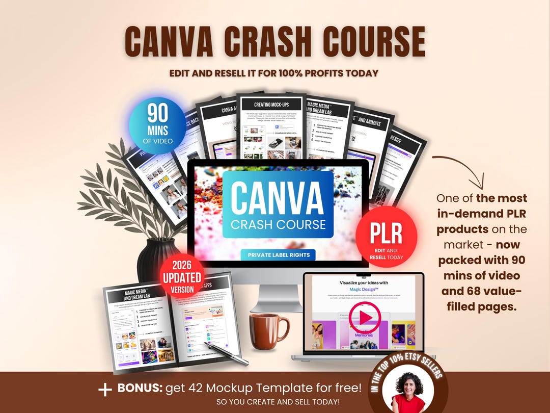 Canva Crash Course With PLR Resell Rights, Editable Video Tutorial ...