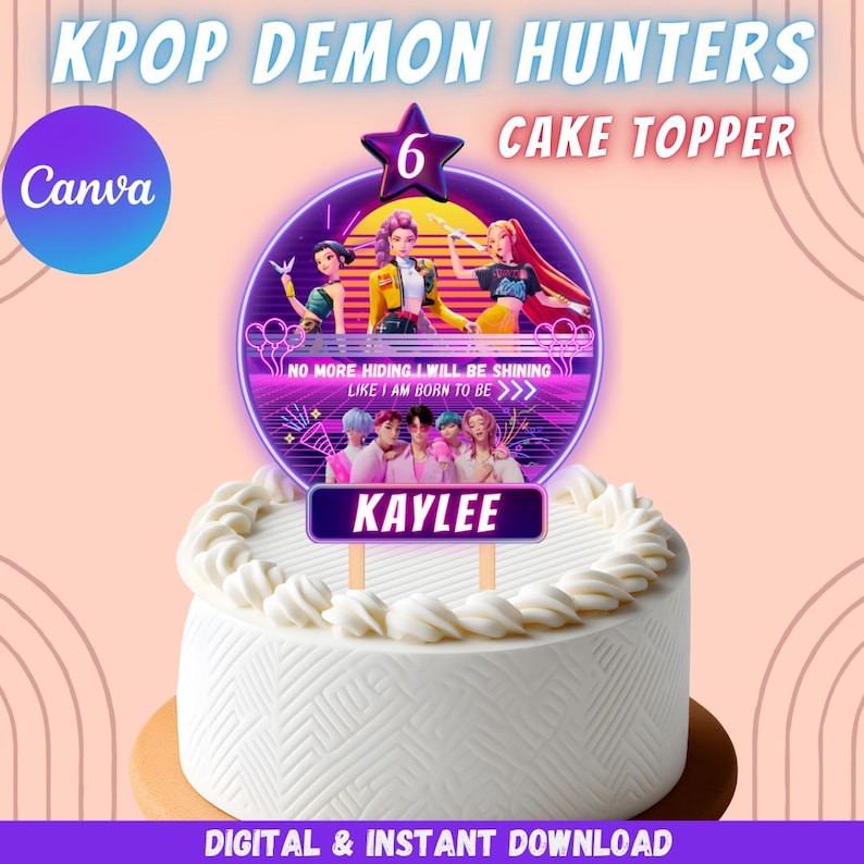 X18 Editable KPOP Demon Hunters Labels| Anime Birthday Bundle| Kpop ...