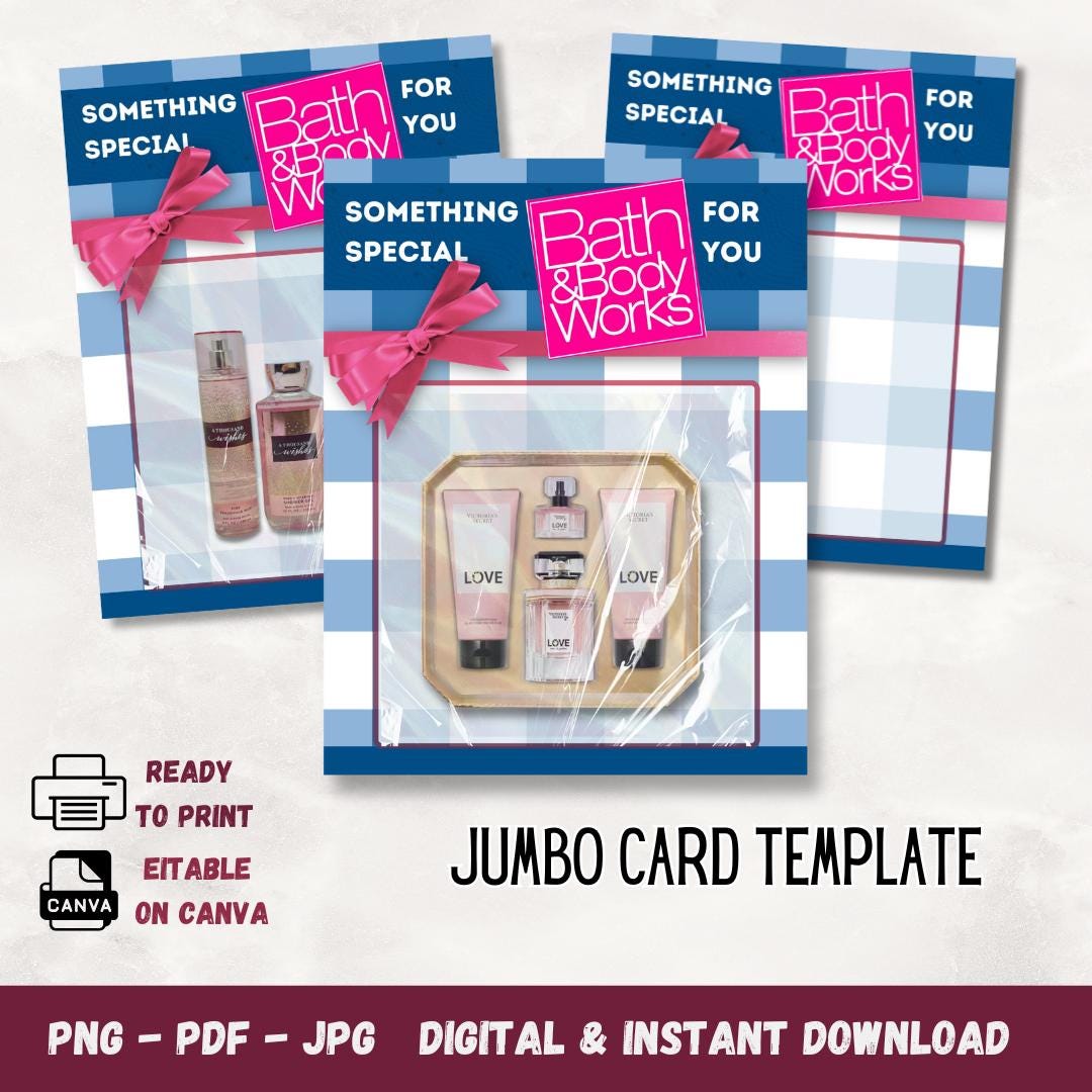 Bath and Body Works Gift Card Holder Gift Card Templates, Jumbo Card ...