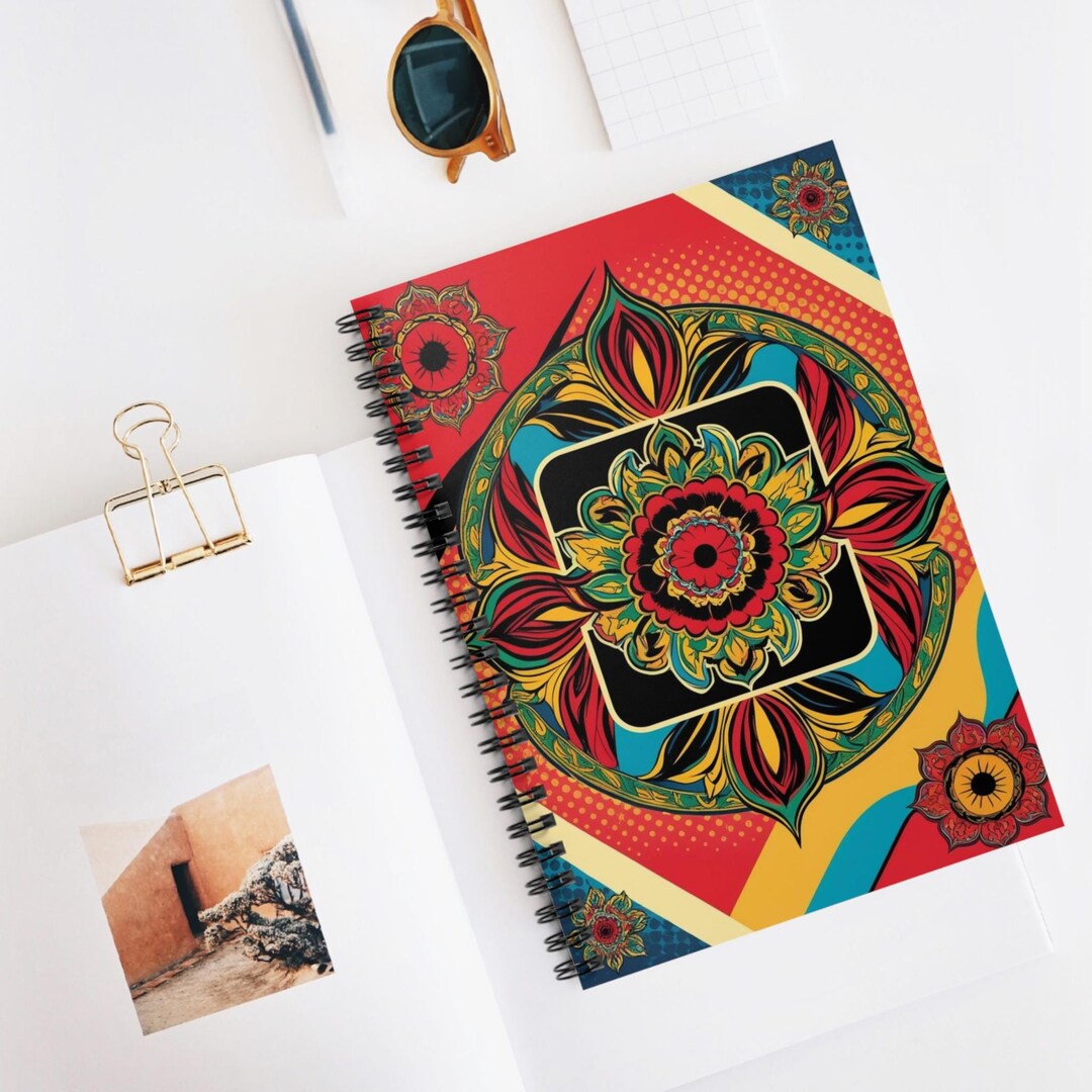 Thailand Pop-art Bohemian Style Inpired Spiral Notebook Ruled Line ...
