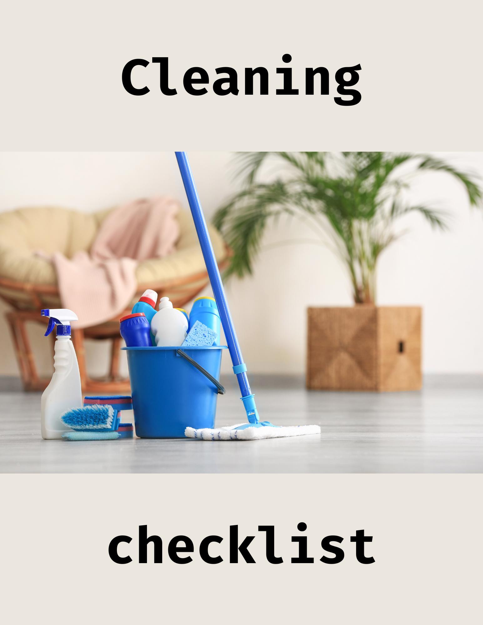 Cleaning Checklist - Etsy