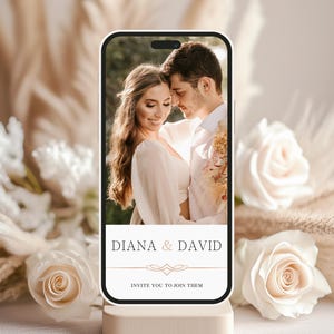 Digital Animated Wedding Invitation Canvatemplate | Boho Elegant ...