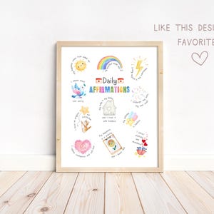Daily Affirmations Digital Print, Positive Mindset Wall Art, Self-love ...
