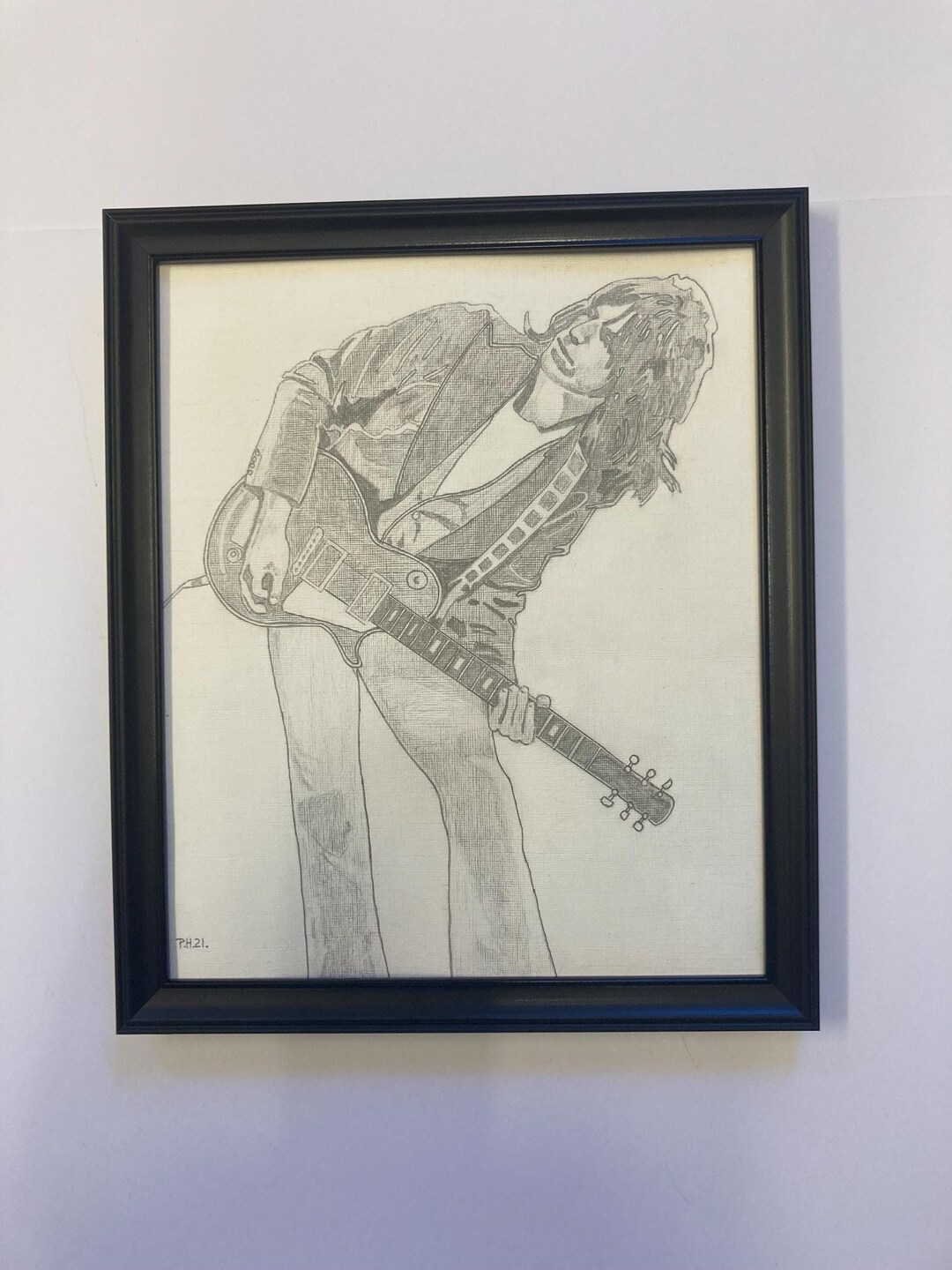 Jeff Beck Pencil Drawing. Not A Print. All Hand Done! 13X11 Inches ...
