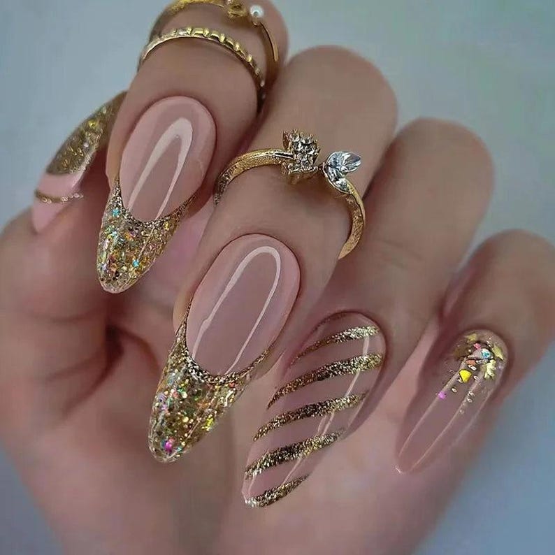 Noble Amber Color Halo Dyeing Brown Golden Mirror Leopard Print Long ...