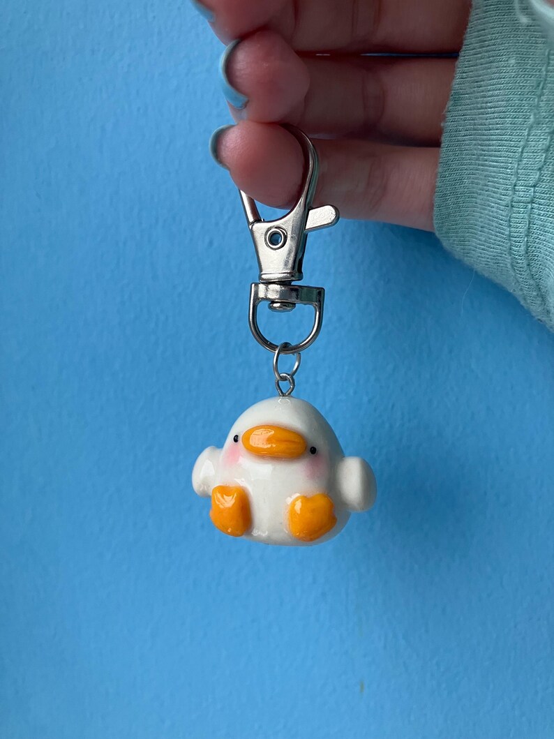 Cute Kawaii Duck Keychain - Etsy