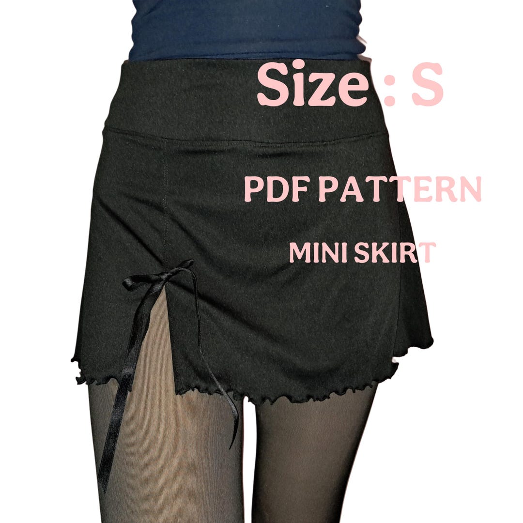 A-line Mini Skirt PDF Sewing Pattern, Micro Mini Skirt Sewing Pattern ...