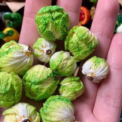 3pcs Miniature Cabbage Fruit Vegetable, Miniatures Fruit Handmade,doll ...