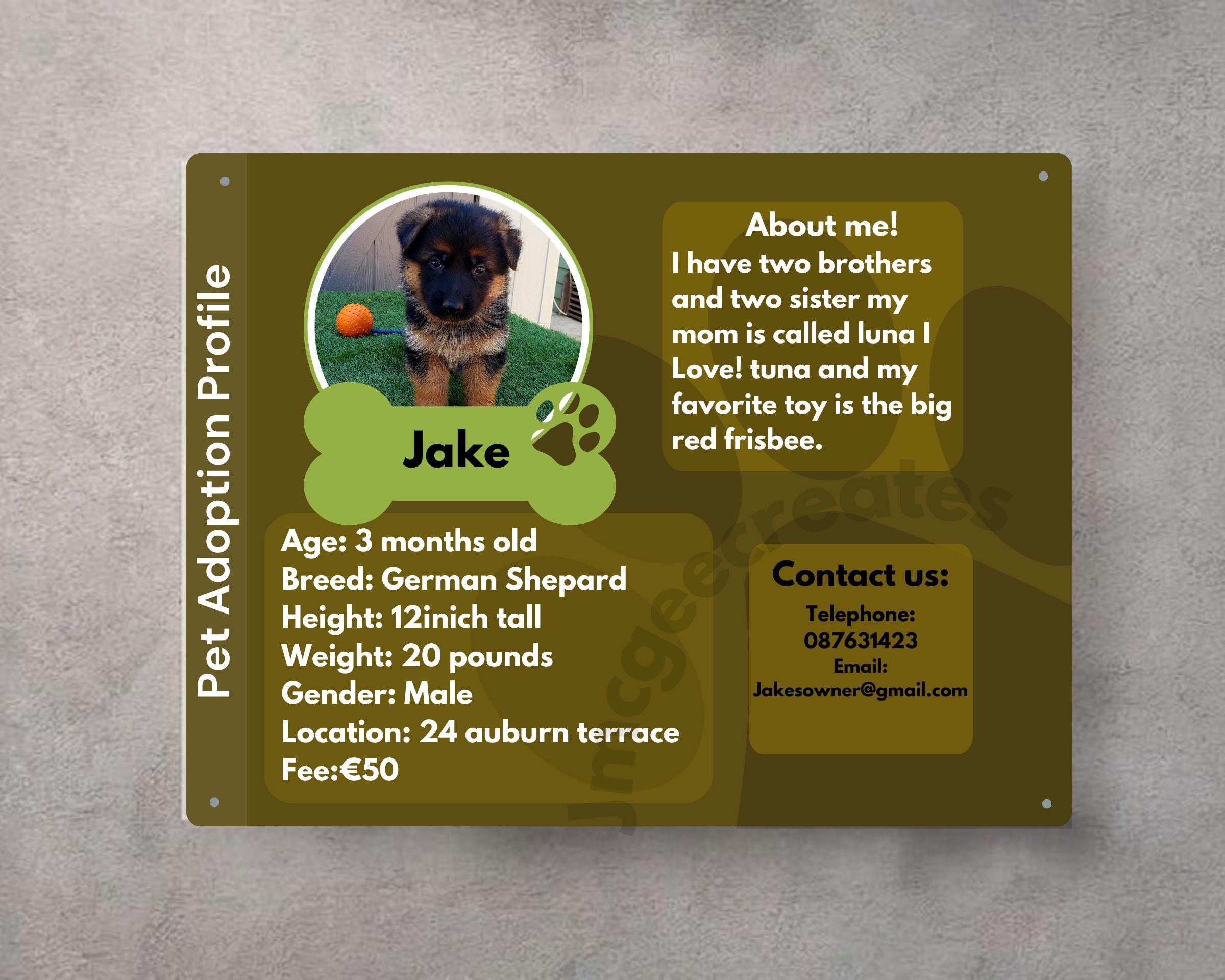 Adoptable Dog Poster Set | Editable Printable Art | 29 X 23cm |multiple ...