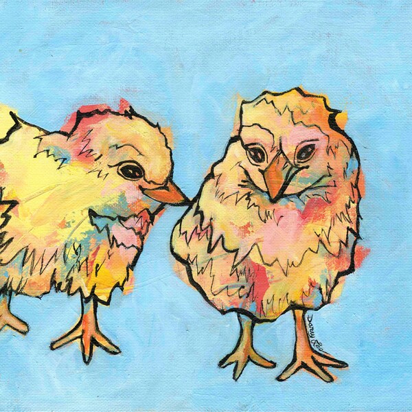 Baby Chick Painting - Etsy